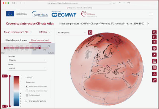 Gridded dataset underpinning the Copernicus Interactive Climate Atlas