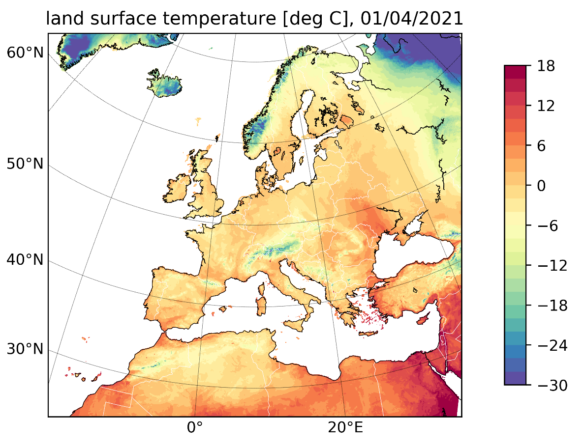 CERRA-Land sub-daily regional reanalysis data for Europe from 1984 to present