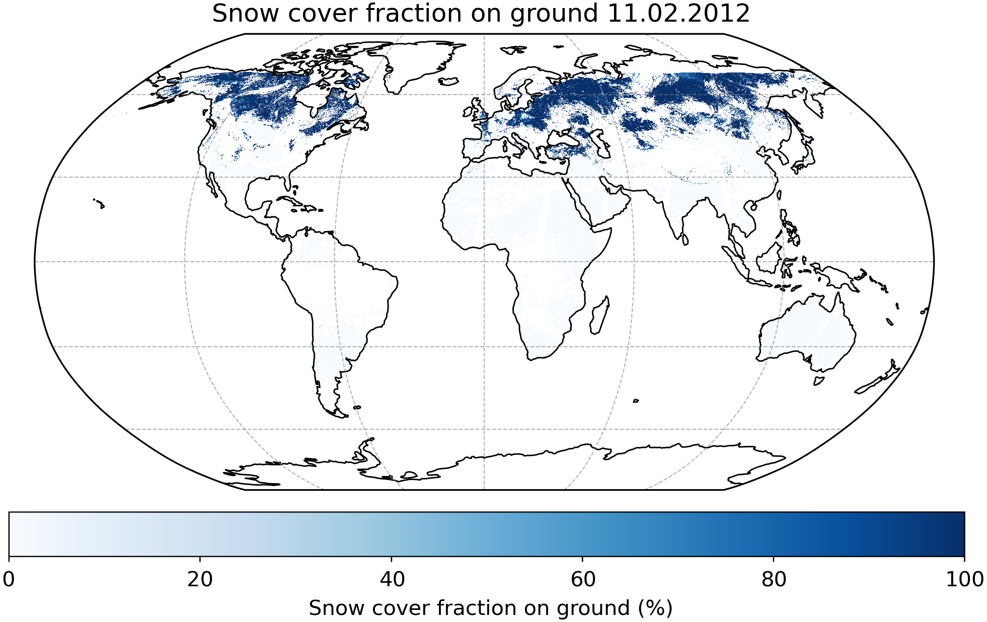 Snow cover extent from 1982 to present derived from satellite observations