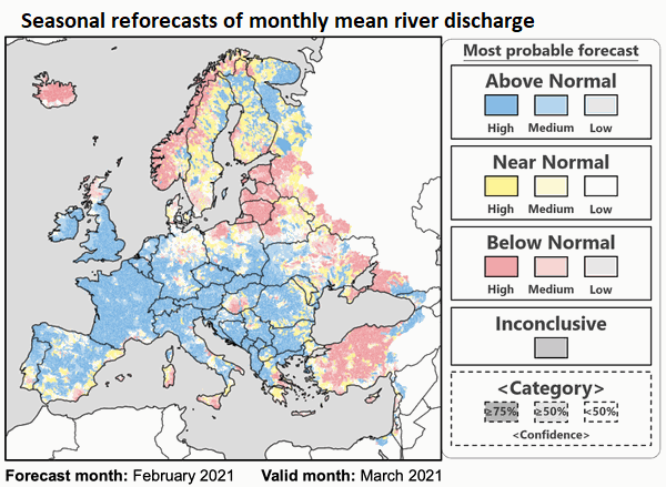 Multi-model seasonal reforecasts of river discharge for Europe